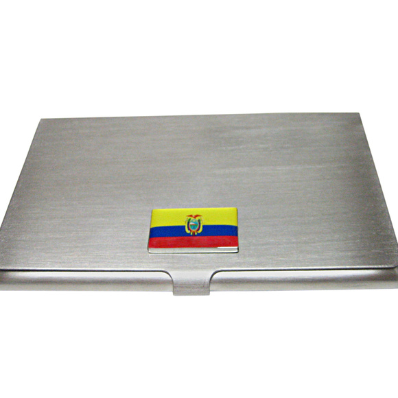 Kiola Designs | Accessories | Ecuador Flag Pendant Business Card Holder ...